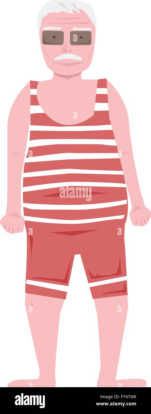 Retro senior man happy Stock Vector Images - Alamy