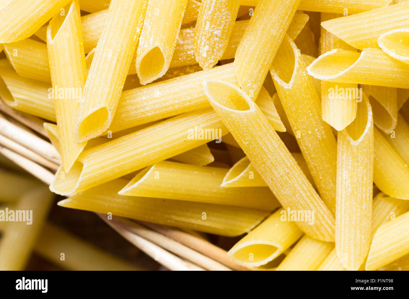 Maccheroni pasta closeup top view Stock Photo - Alamy