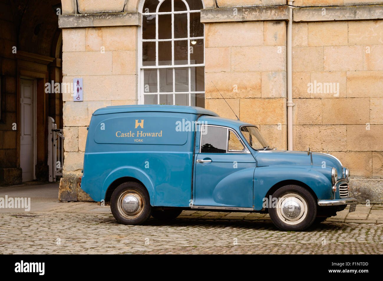 A vintage blue van, with Castle Howard insignia. In the grounds of ...