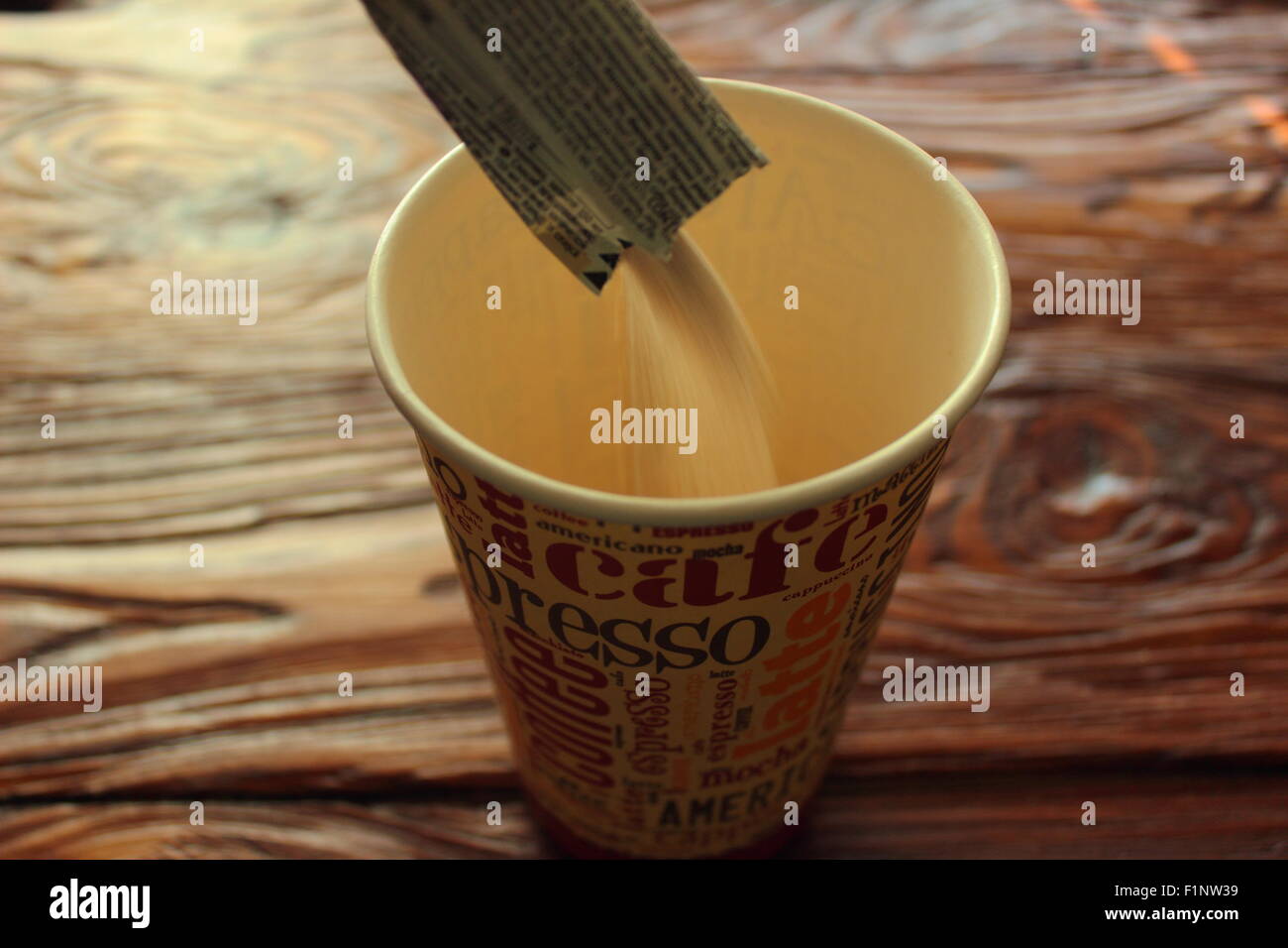 Sugar is poured into hi-res stock photography and images - Alamy