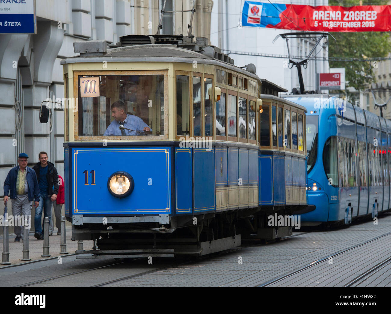 Zagreb, Croatia. 5th Sep, 2015. A vintage 1924 tram is seen during ...