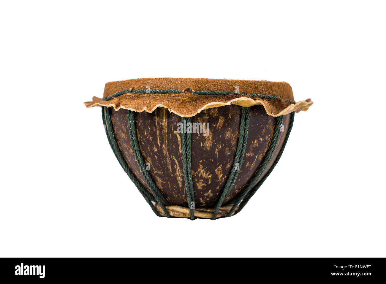 The coconut shell drum with isolate style Stock Photo - Alamy