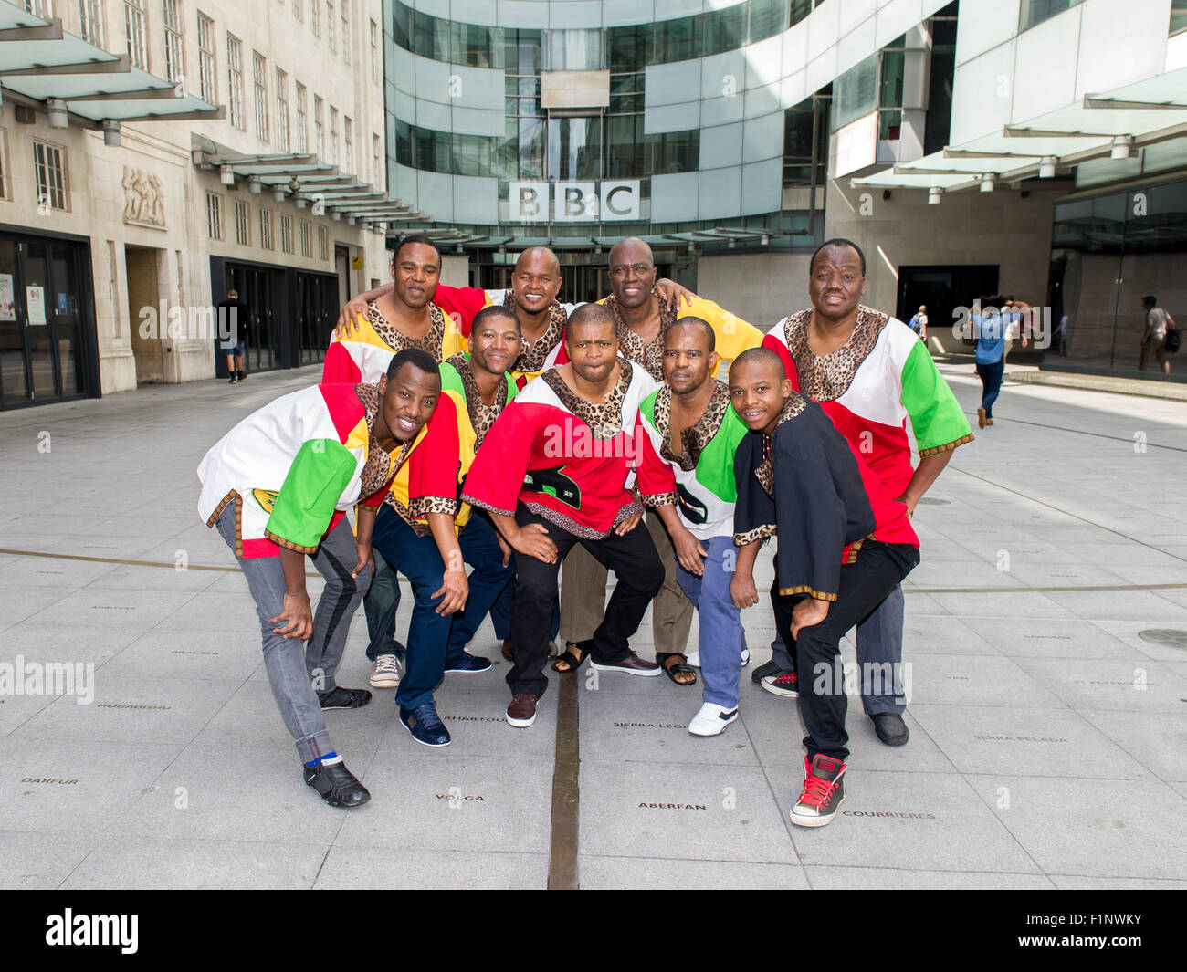 Grammy Award-winning South African choral band, Ladysmith Black Mambazo ...