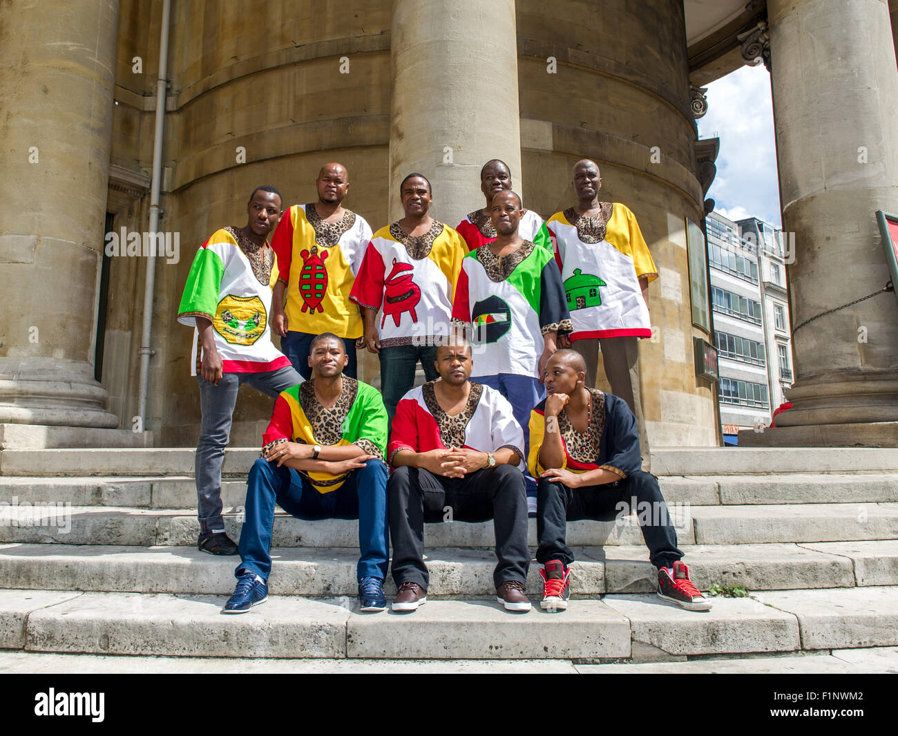 Grammy Award-winning South African choral band, Ladysmith Black Mambazo ...