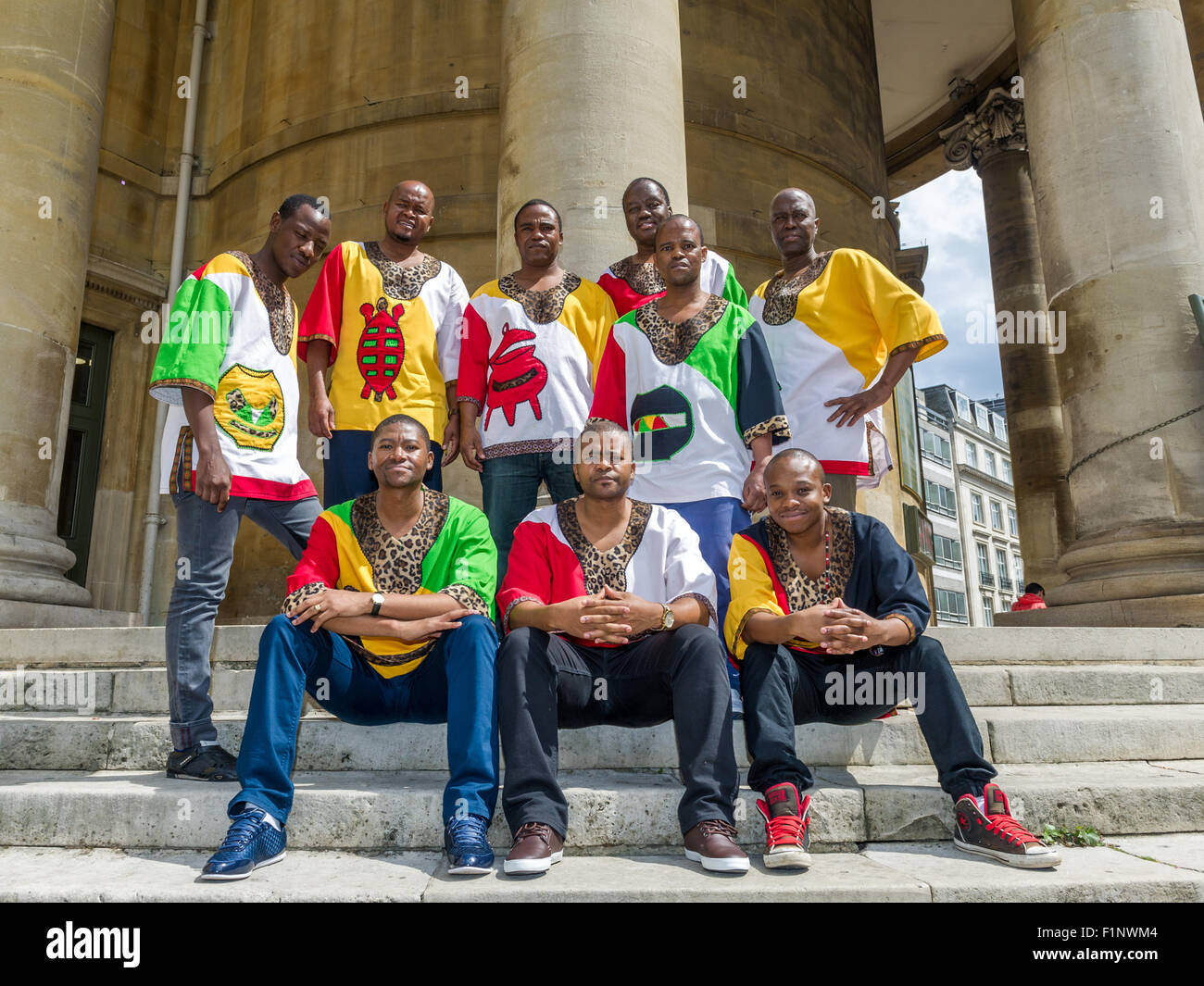Grammy Award-winning South African choral band, Ladysmith Black Mambazo ...