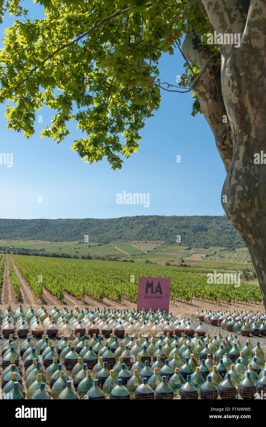 At Mas Amiel, natural sweet wine matures in "touries" under the ...