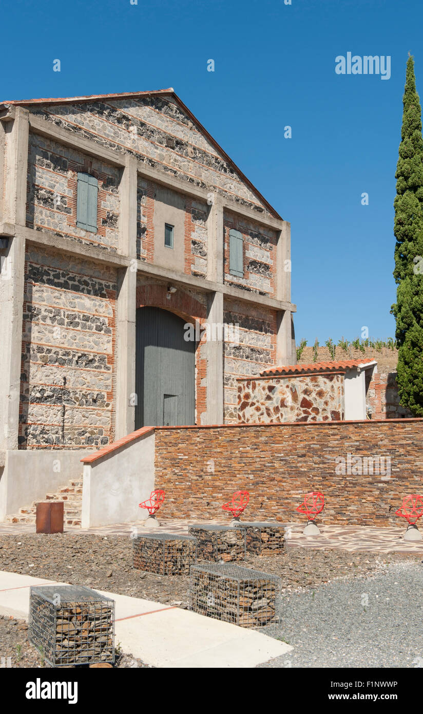 The winery of Mas Amiel near Maury in the Agly valley, Côtes du ...