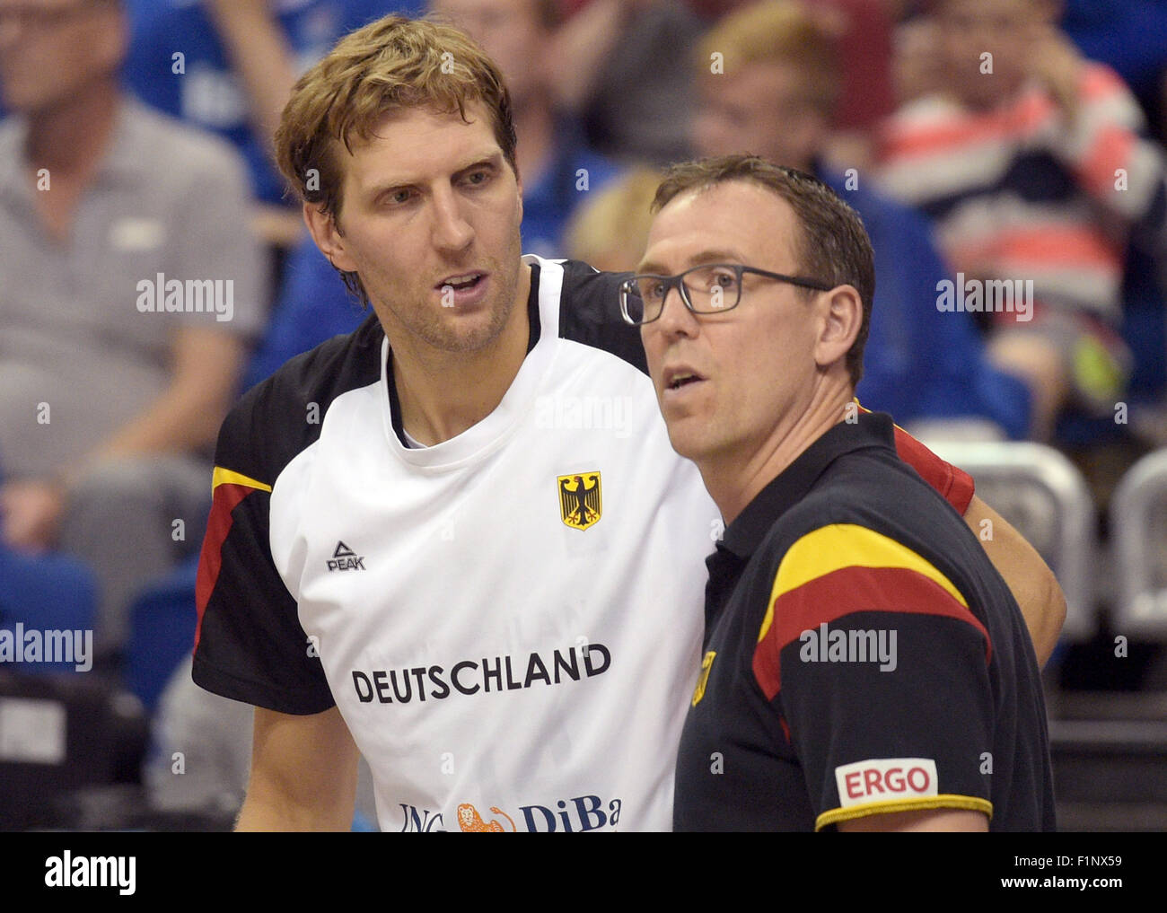 Berlin, Germany. 5th Sep, 2015. Germany coach Chris Fleming gives ...