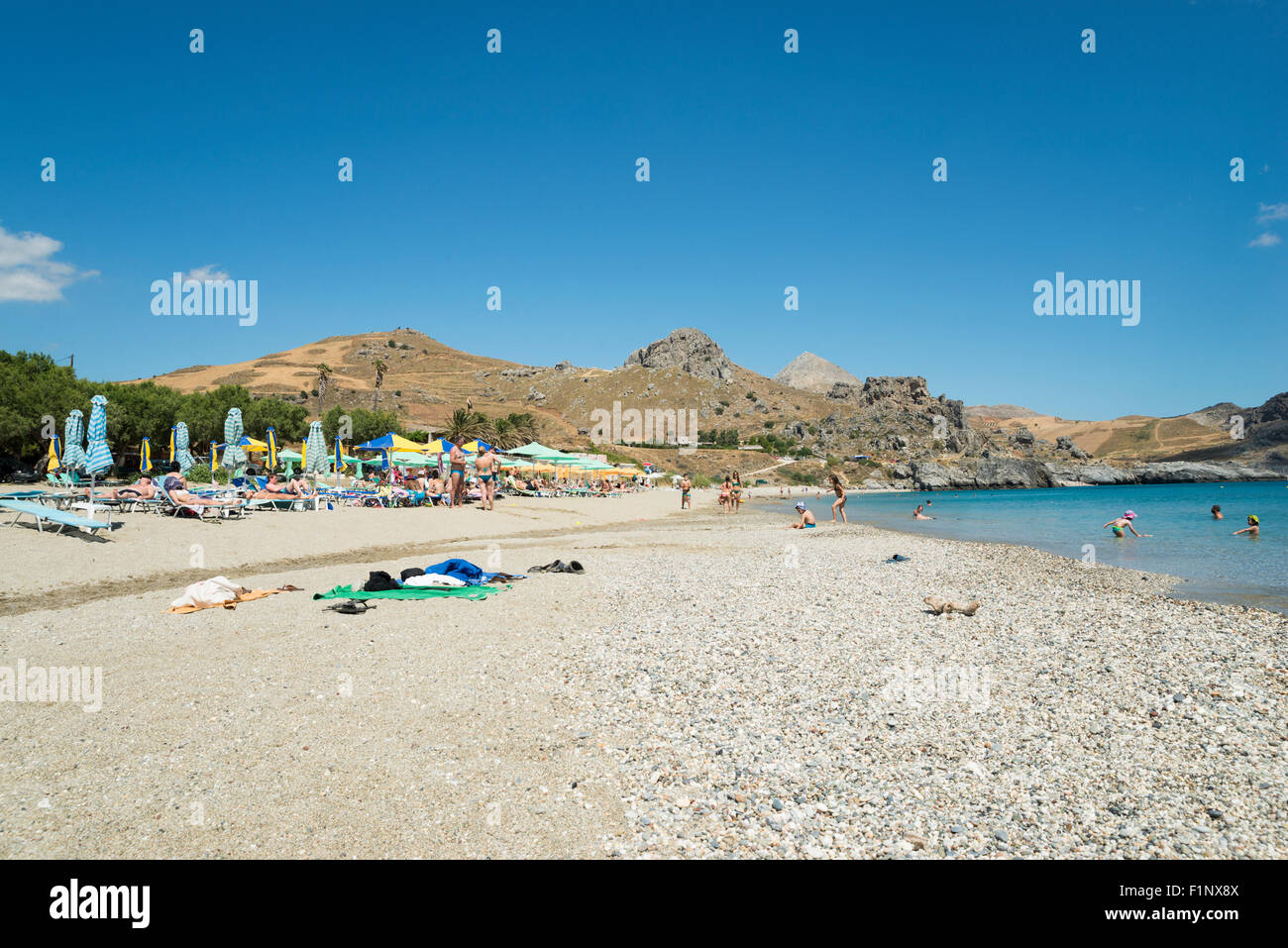 Damnoni beach, Crete, Greece Stock Photo - Alamy