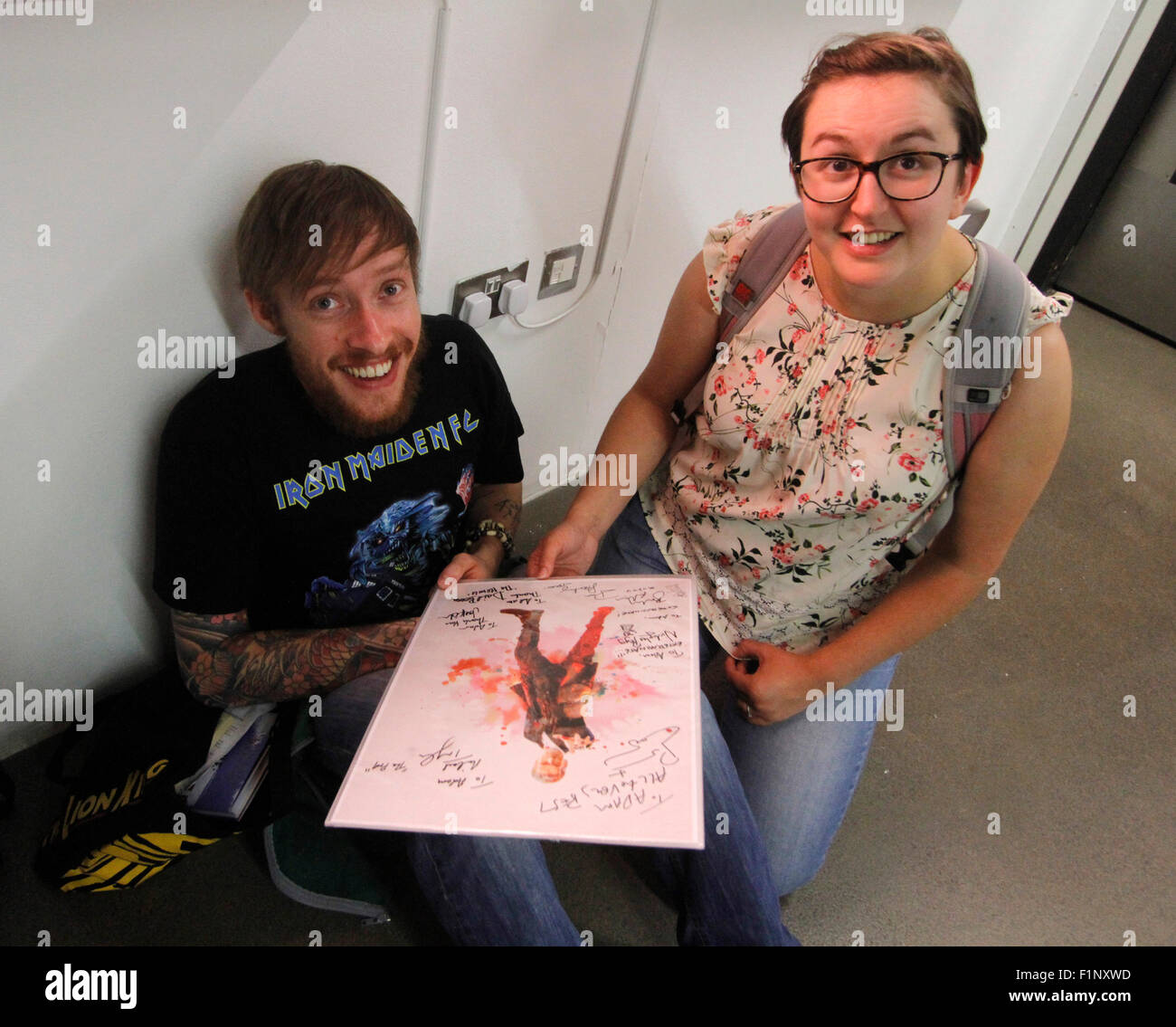 Derby, UK. 5th September, 2015. Adam Hatton and Rose Benson looking ...