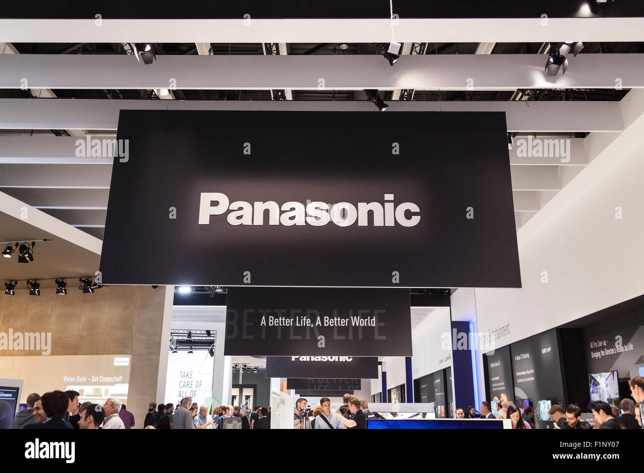 Berlin, Germany. 4th September, 2015. IFA 2015, Panasonic hall and logo ...
