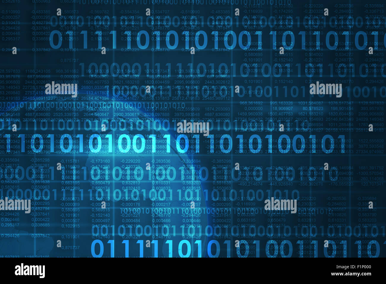 Abstract background with Earth and numbers Stock Photo - Alamy