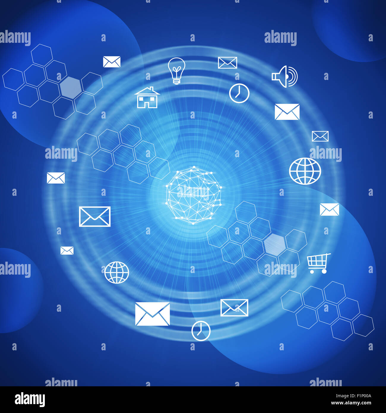 Abstract background with computer symbols Stock Photo - Alamy