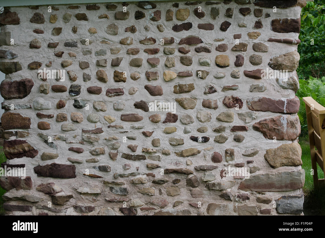 Detail of cobblestone wall on Museum Building Stock Photo - Alamy