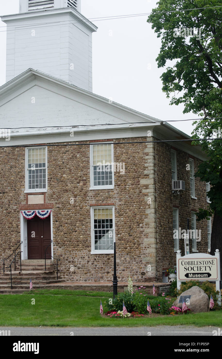 Former Quaker church now a Museum of cobblestone Stock Photo - Alamy