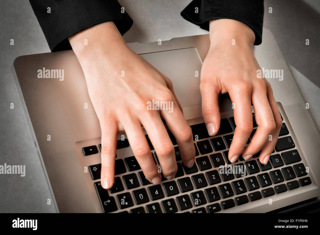 Data entry hands typing hi-res stock photography and images - Alamy