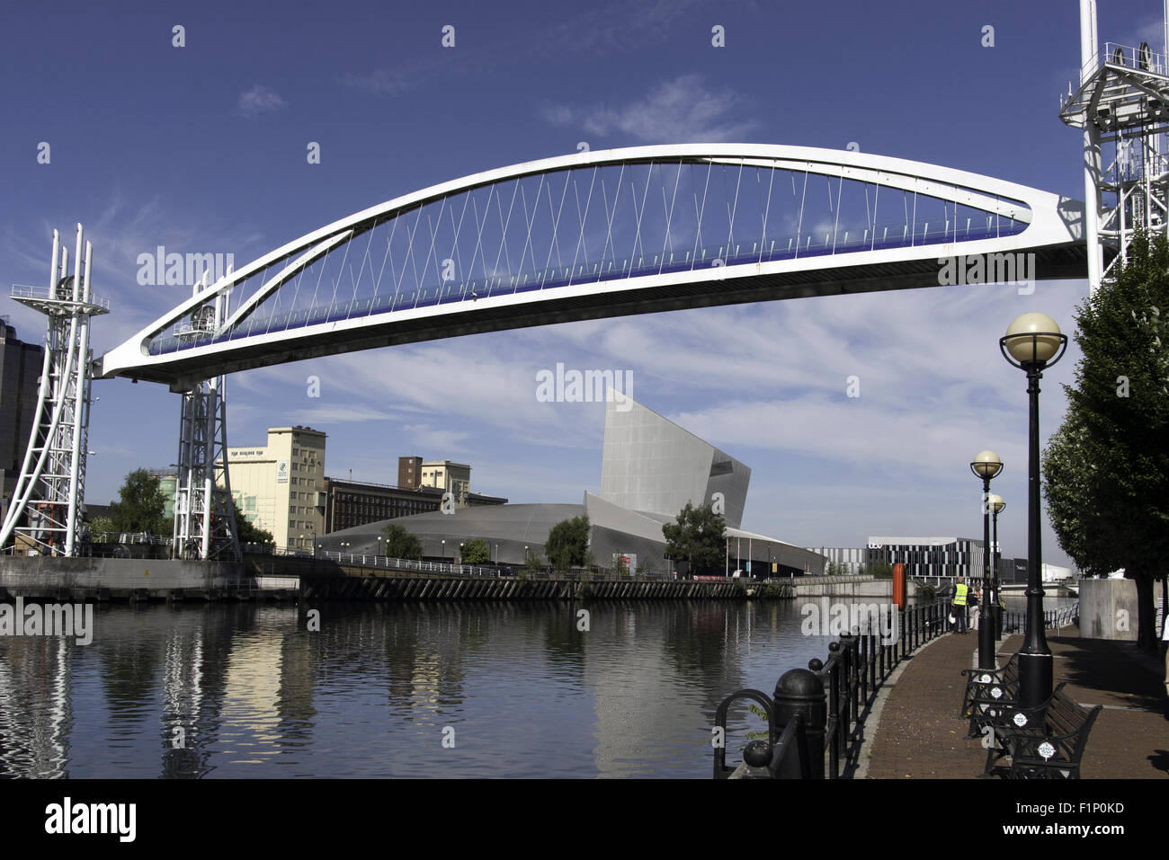 Raised Bridge, Salford Quays Stock Photo - Alamy