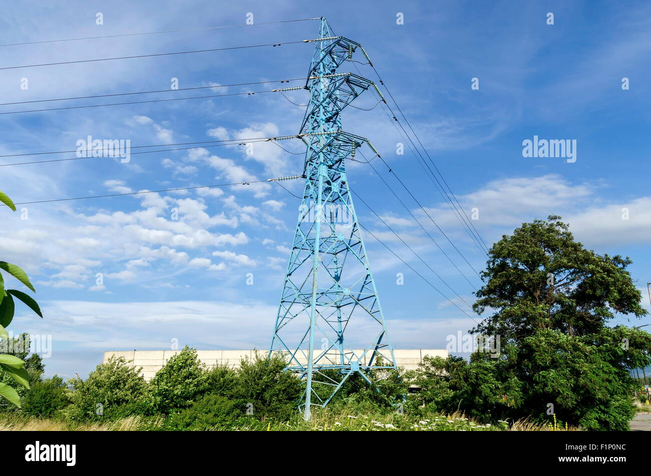 Electric power transmission line, Sofia, Bulgaria Stock Photo - Alamy