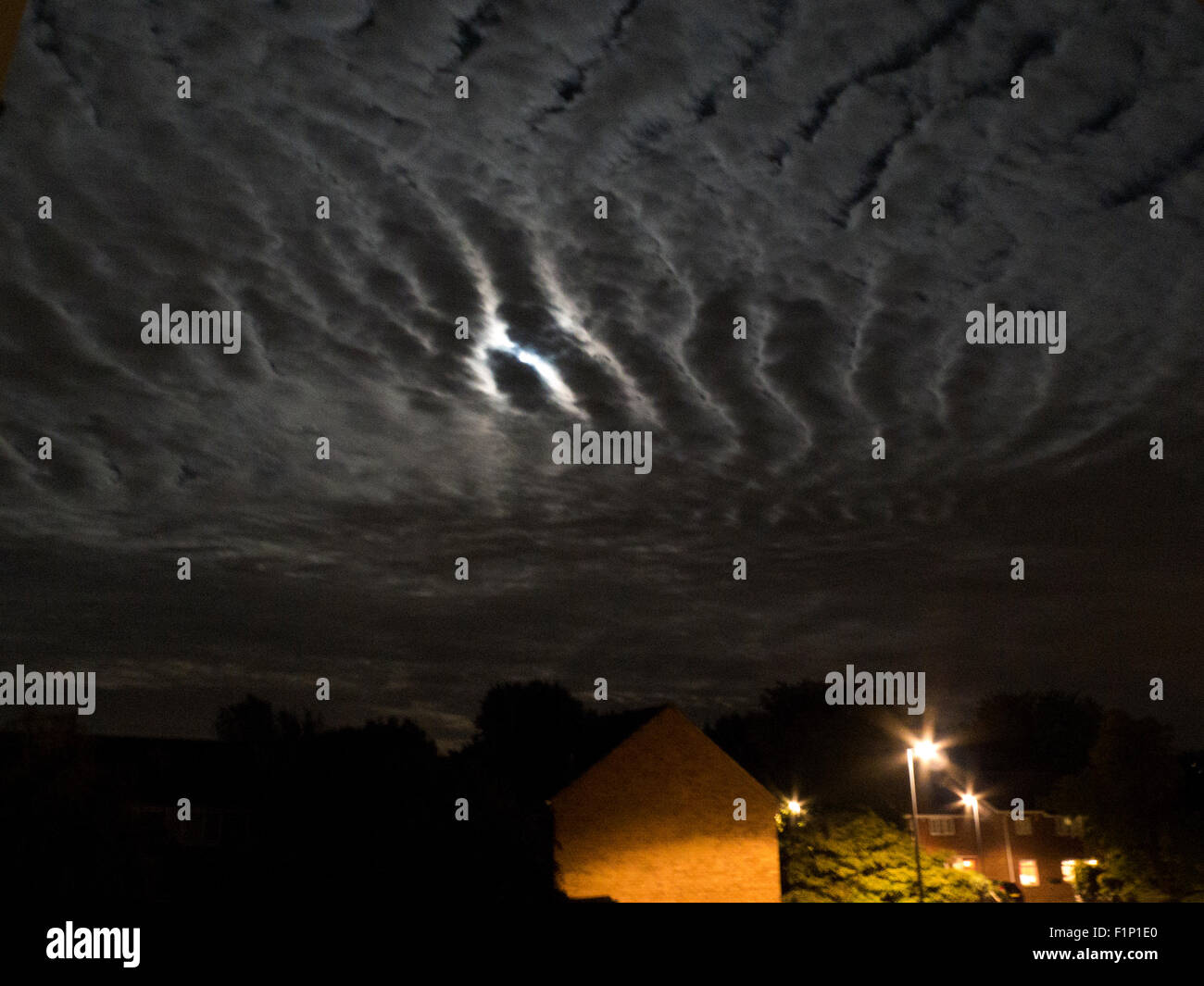 Stratocumulus clouds at night Stock Photo - Alamy