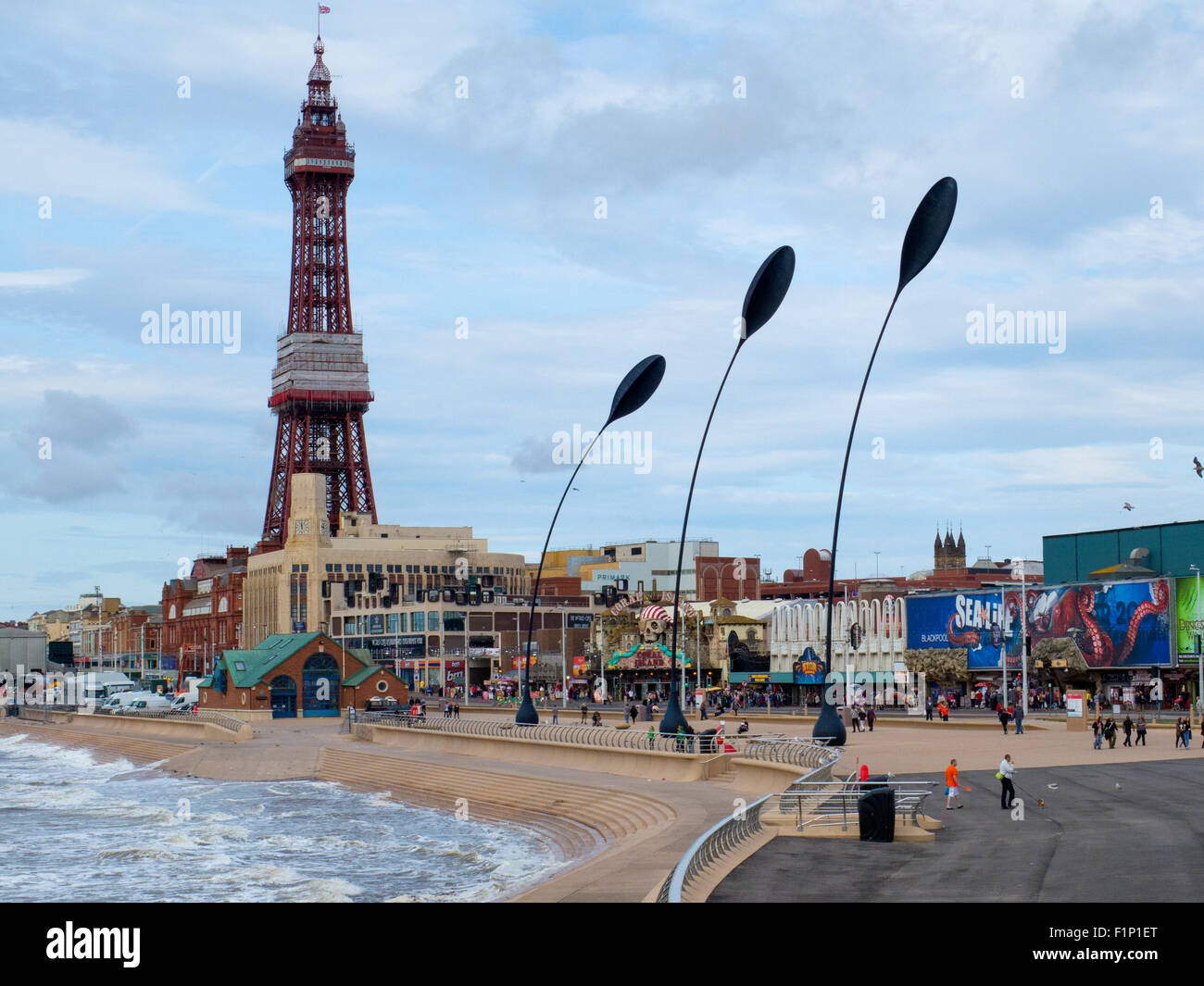Blackpool Tower Blackpool promenade Stock Photo - Alamy