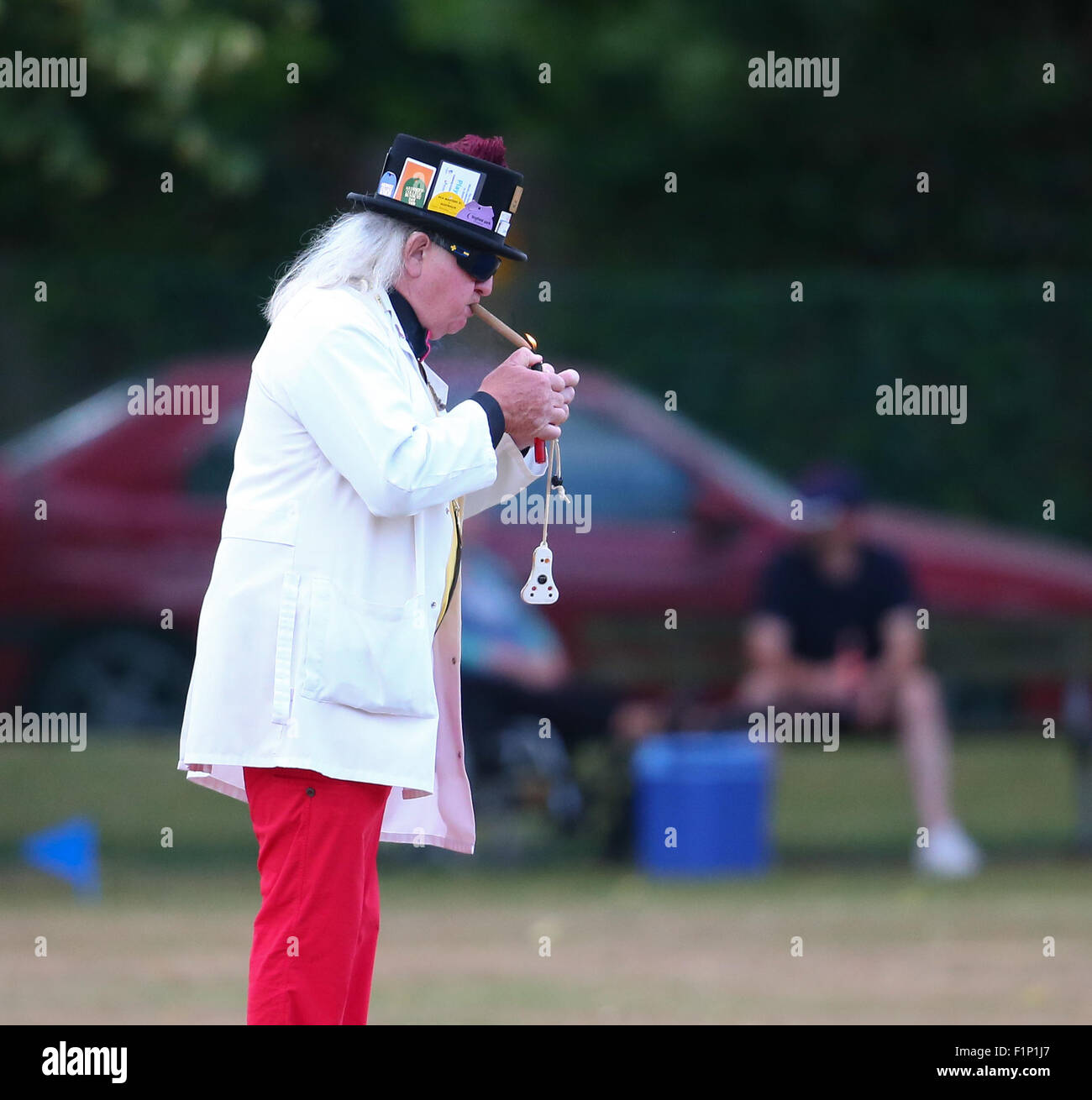Harry Judd opens the batting for the Bunburys in their match with Ham ...