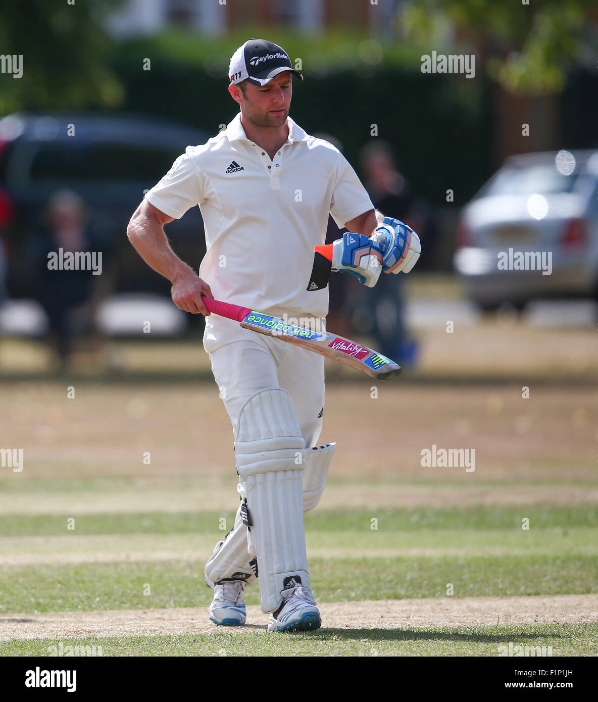 Harry Judd opens the batting for the Bunburys in their match with Ham ...