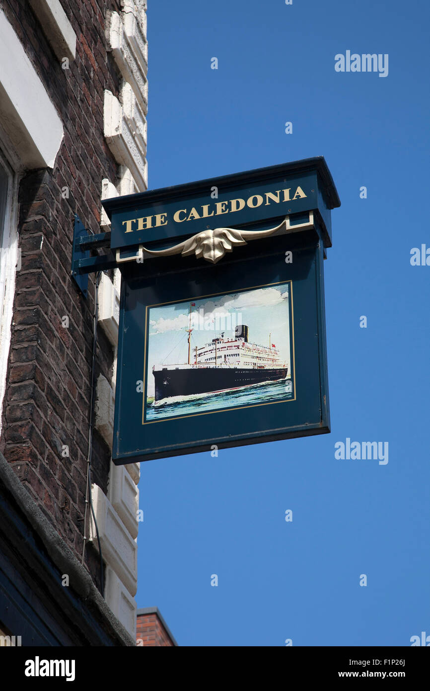 Caledonia Pub Sign; Liverpool; England; UK Stock Photo - Alamy