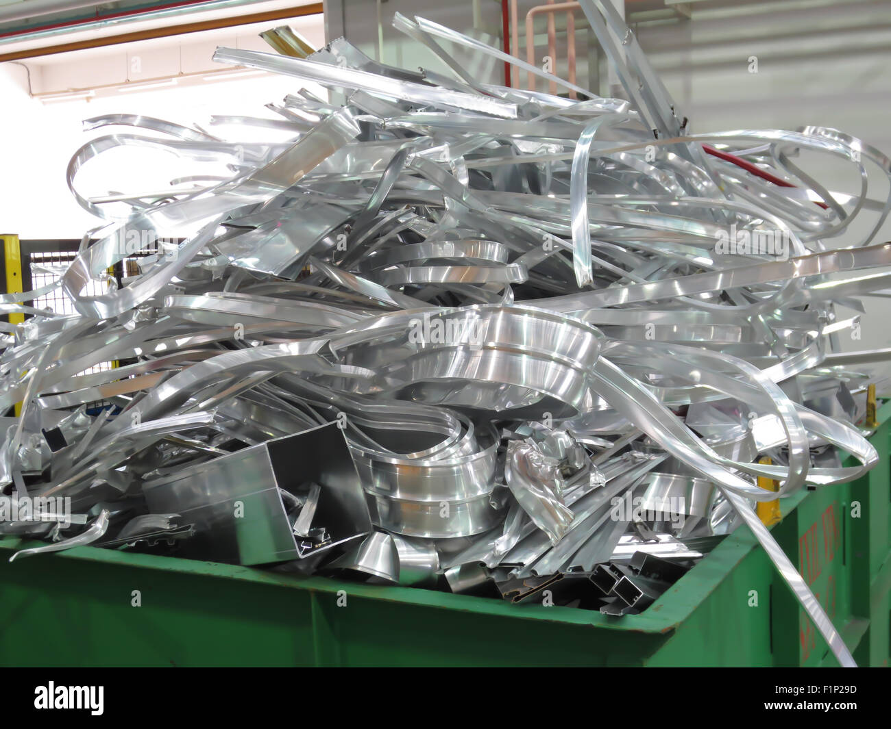Aluminum scrap in box Stock Photo - Alamy