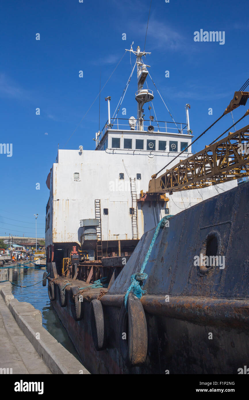 container ship in import Stock Photo - Alamy