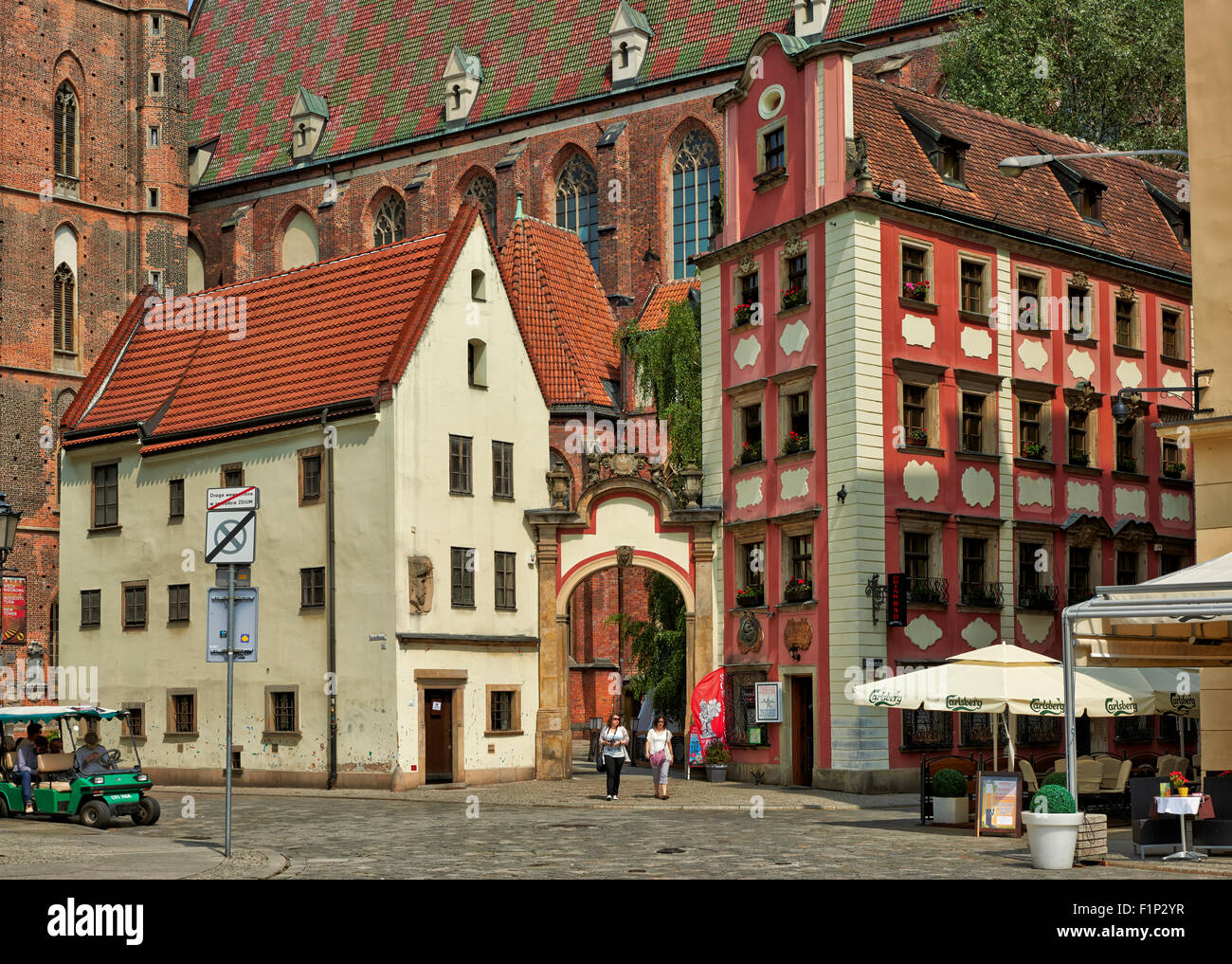 Hansel and Gretel houses, Market Square or Ryneck of Wroclaw, Lower ...