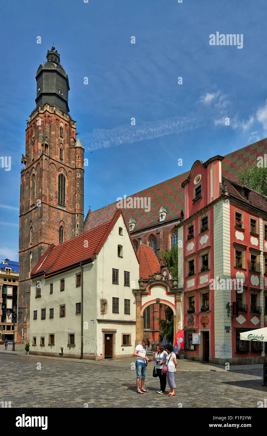Hansel and Gretel houses, Market Square or Ryneck of Wroclaw, Lower ...