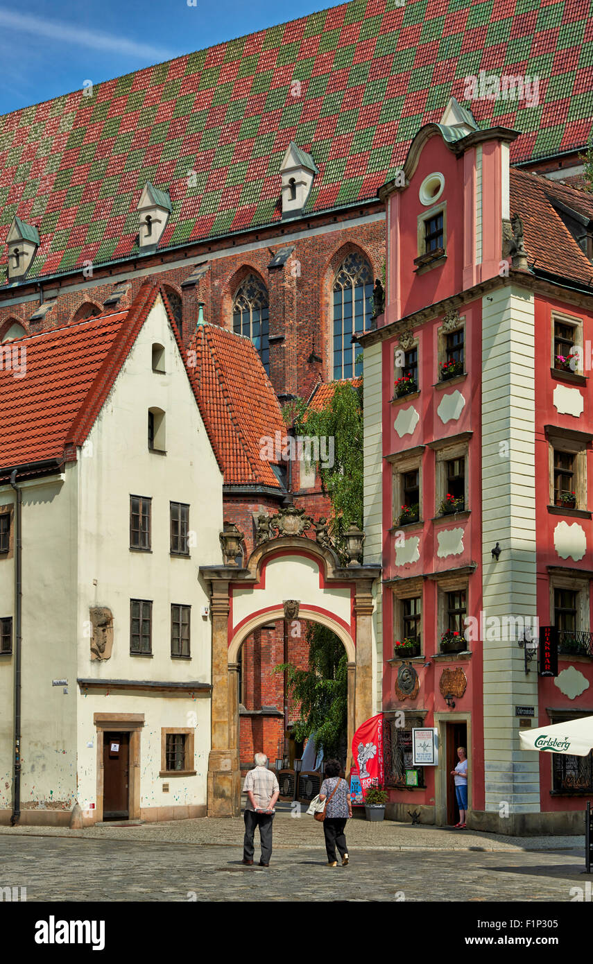 Hansel and Gretel houses, Market Square or Ryneck of Wroclaw, Lower ...