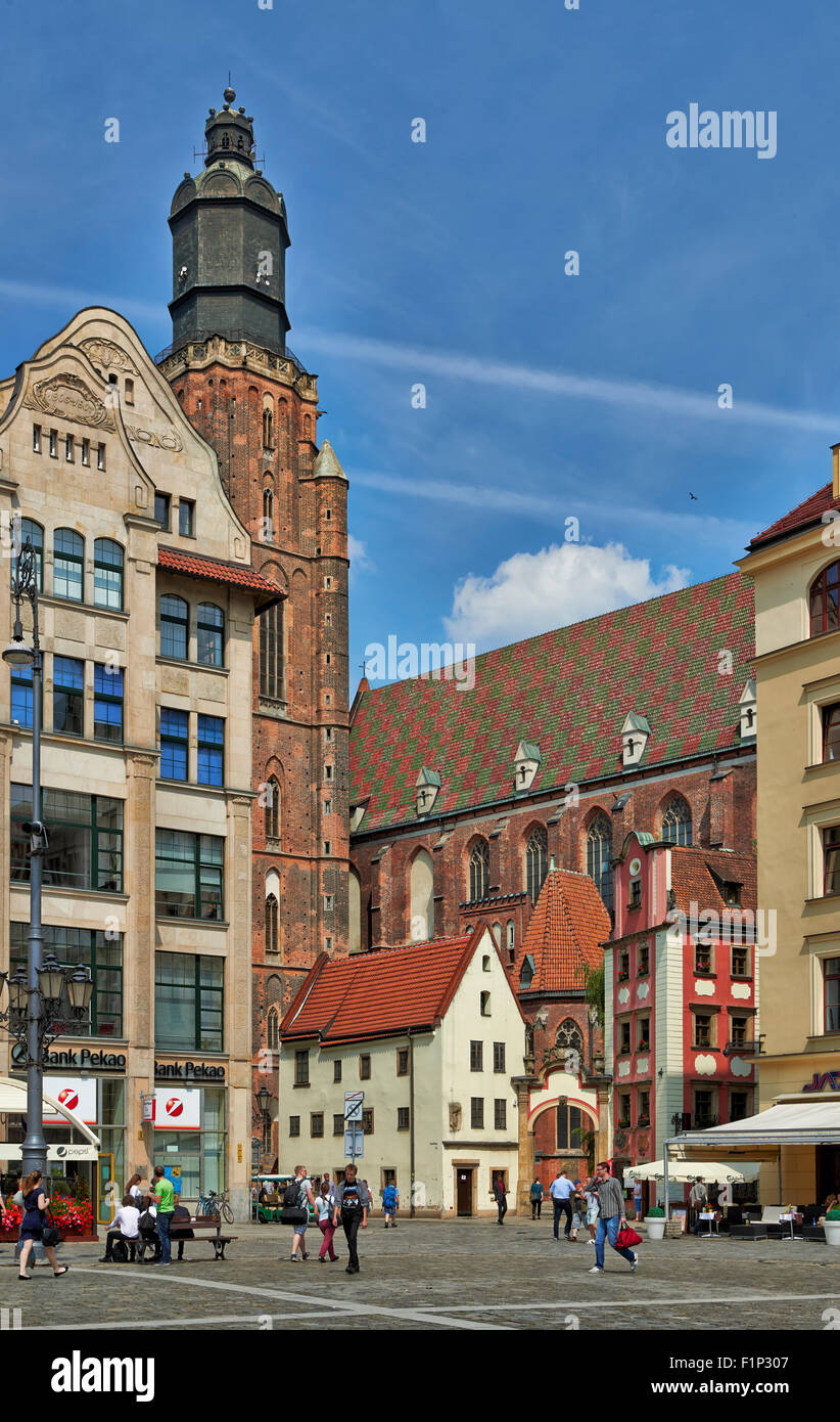 Hansel and Gretel houses, Market Square or Ryneck of Wroclaw, Lower ...