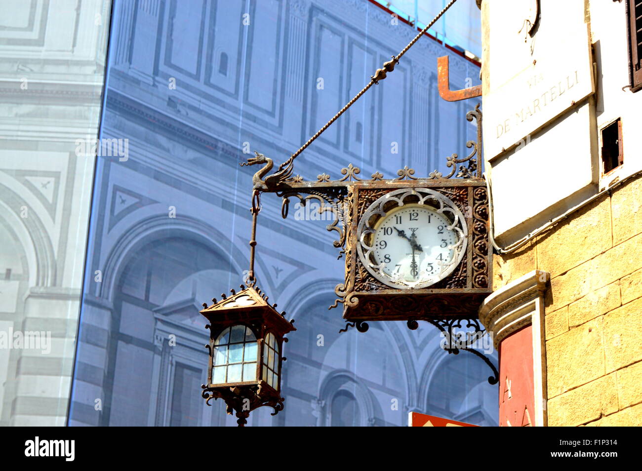 Street Clock, Florence, Italy Stock Photo - Alamy