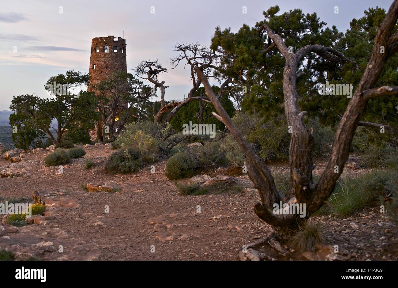 Observation Tower in Grand Canyon, Desert View, Arizona, U.S.A. Arizona ...