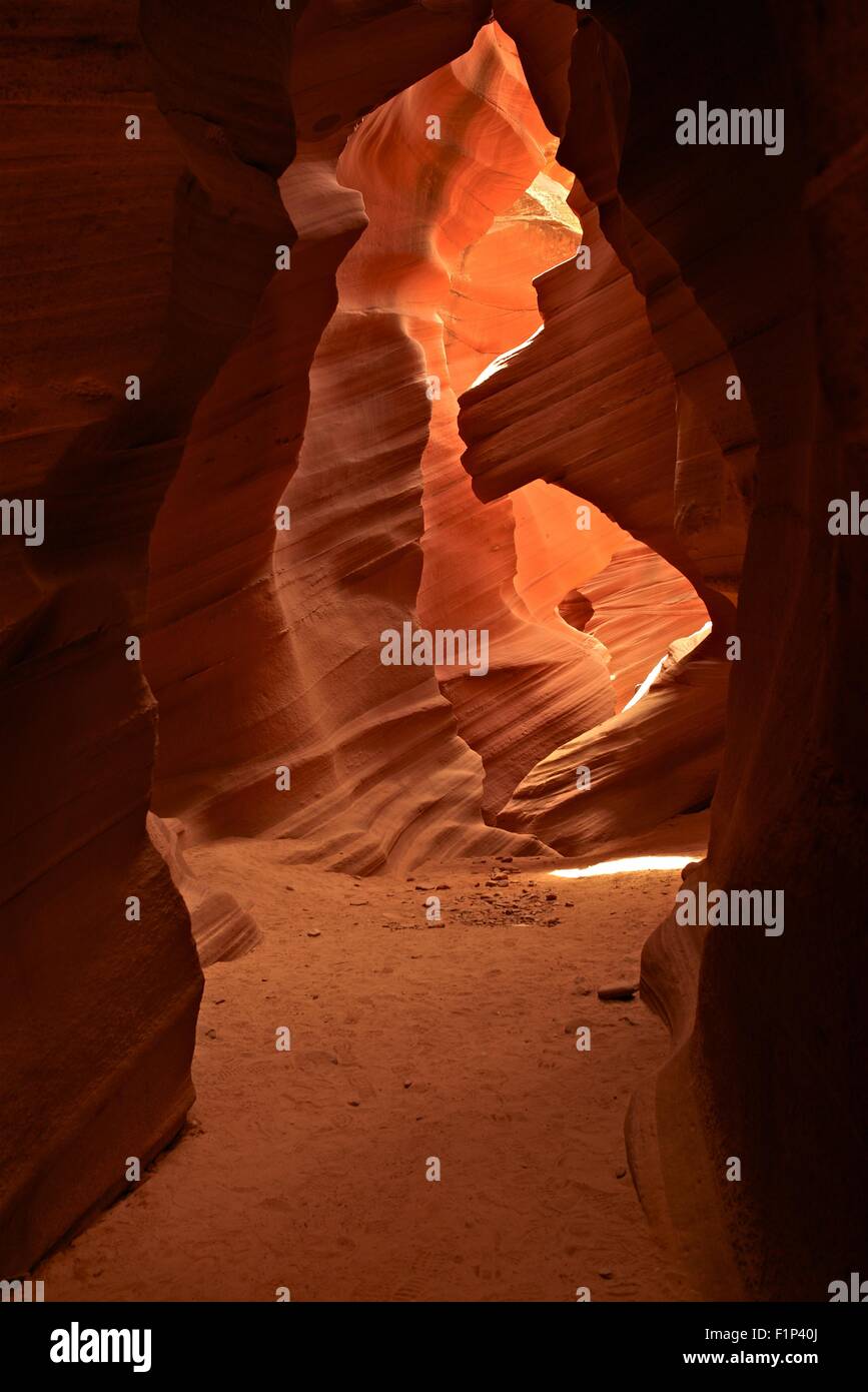 Sandstone Canyons of Utah State, USA. Beautiful Eroded Navajo Sandstone ...