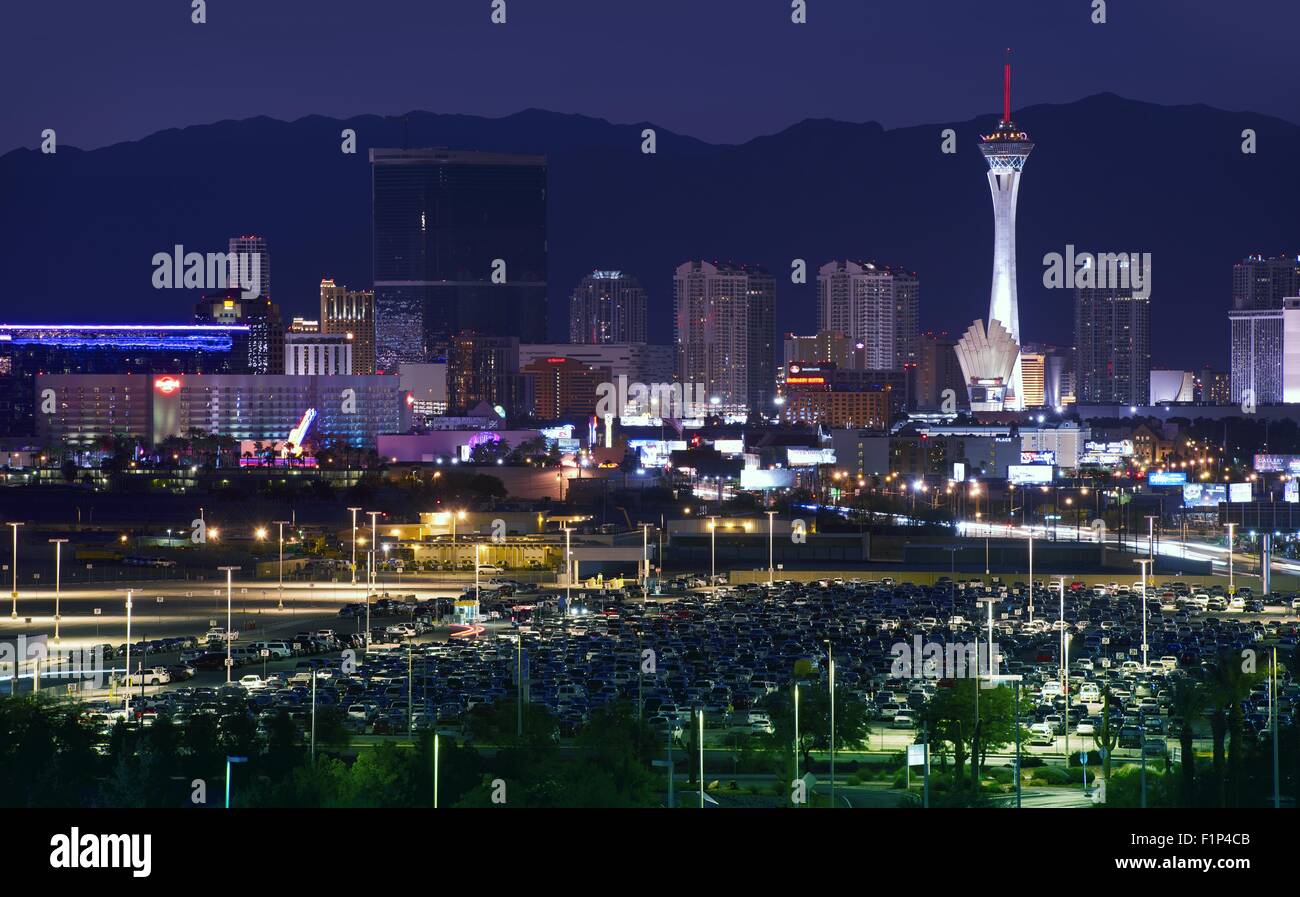 Downtown Las Vegas, Nevada, USA. Vegas at NIght. Sleepless City ...