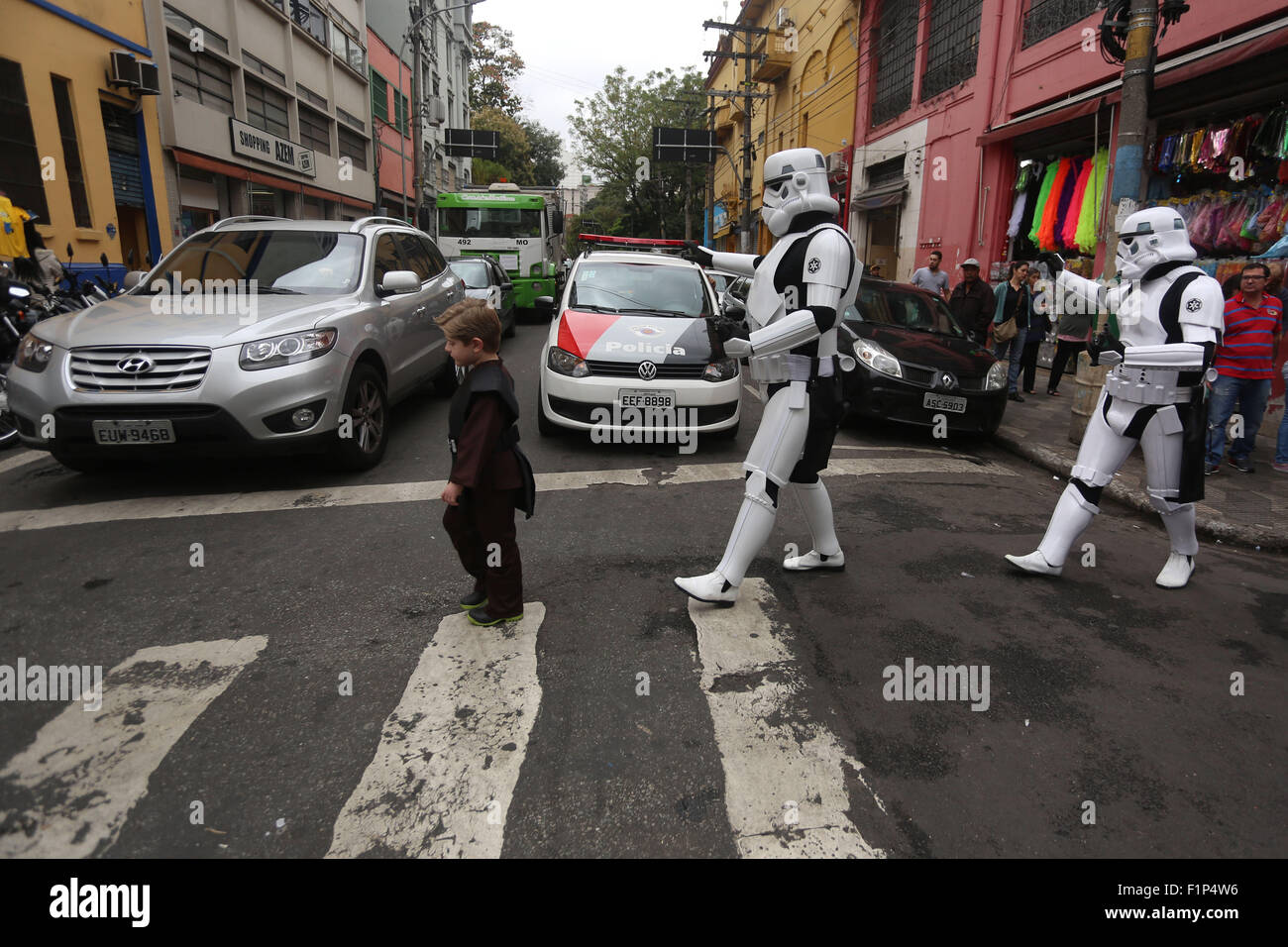 Sao Paulo, Brazil. 5th Sep, 2015. People dressed as Stormtroopers ...