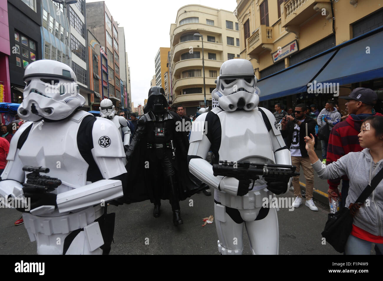 Sao Paulo, Brazil. 5th Sep, 2015. People dressed as Stormtroopers ...
