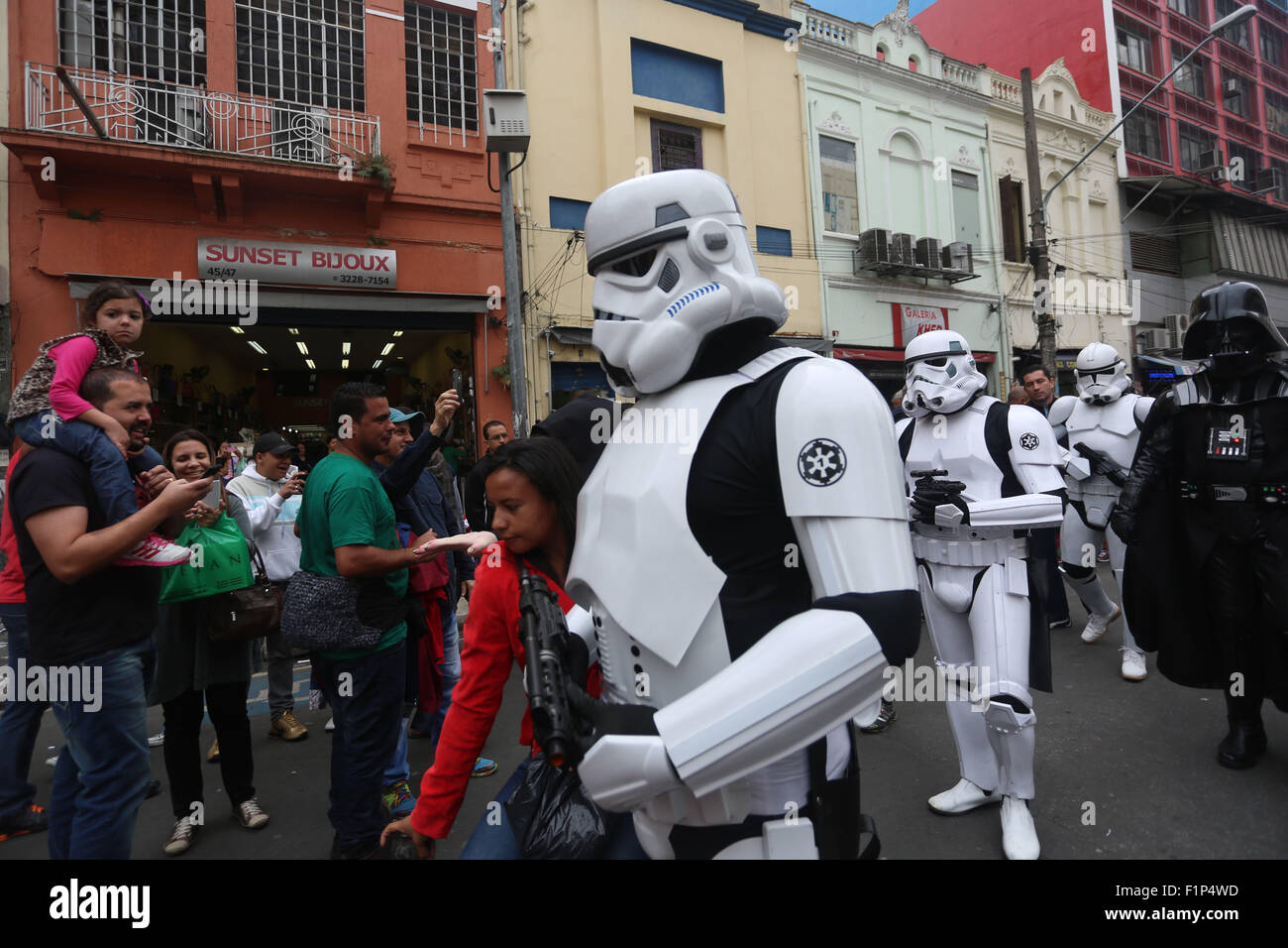Sao Paulo, Brazil. 5th Sep, 2015. People dressed as Stormtroopers ...