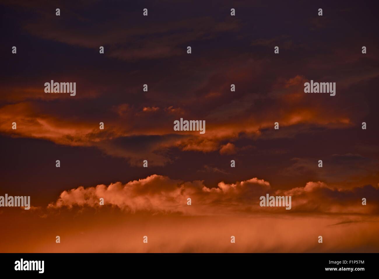 Stormy Sunset Clouds. Weather Photo Collection. Red Stormy Cloud ...