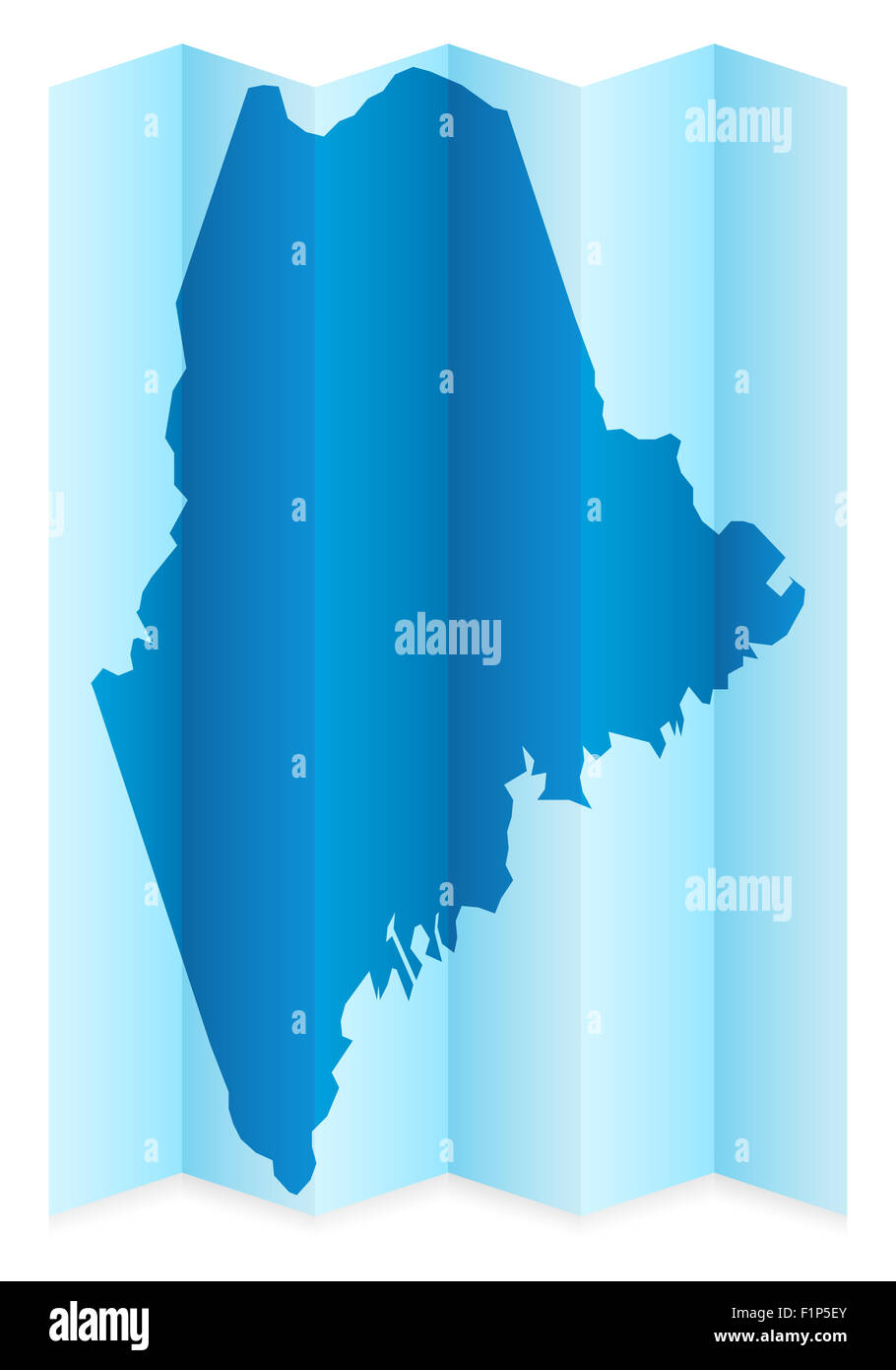 Maine map on a white background. Vector illustration Stock Photo - Alamy