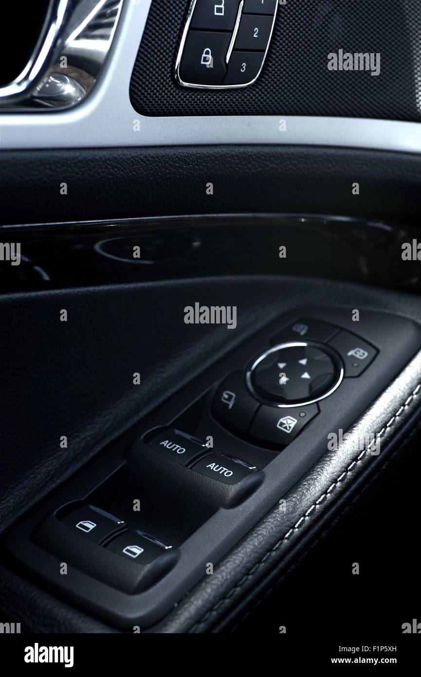 Car Door Buttons. Windows and Mirrors Vehicle Operating Door Console ...