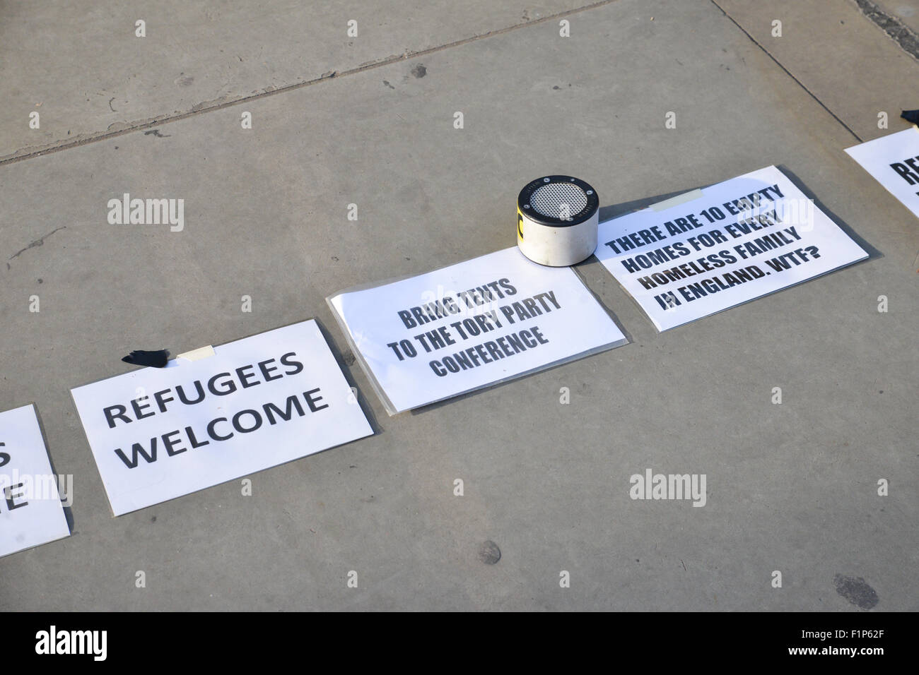 Tents for the homeless demonstration Trafalgar Square London 2015 Stock ...