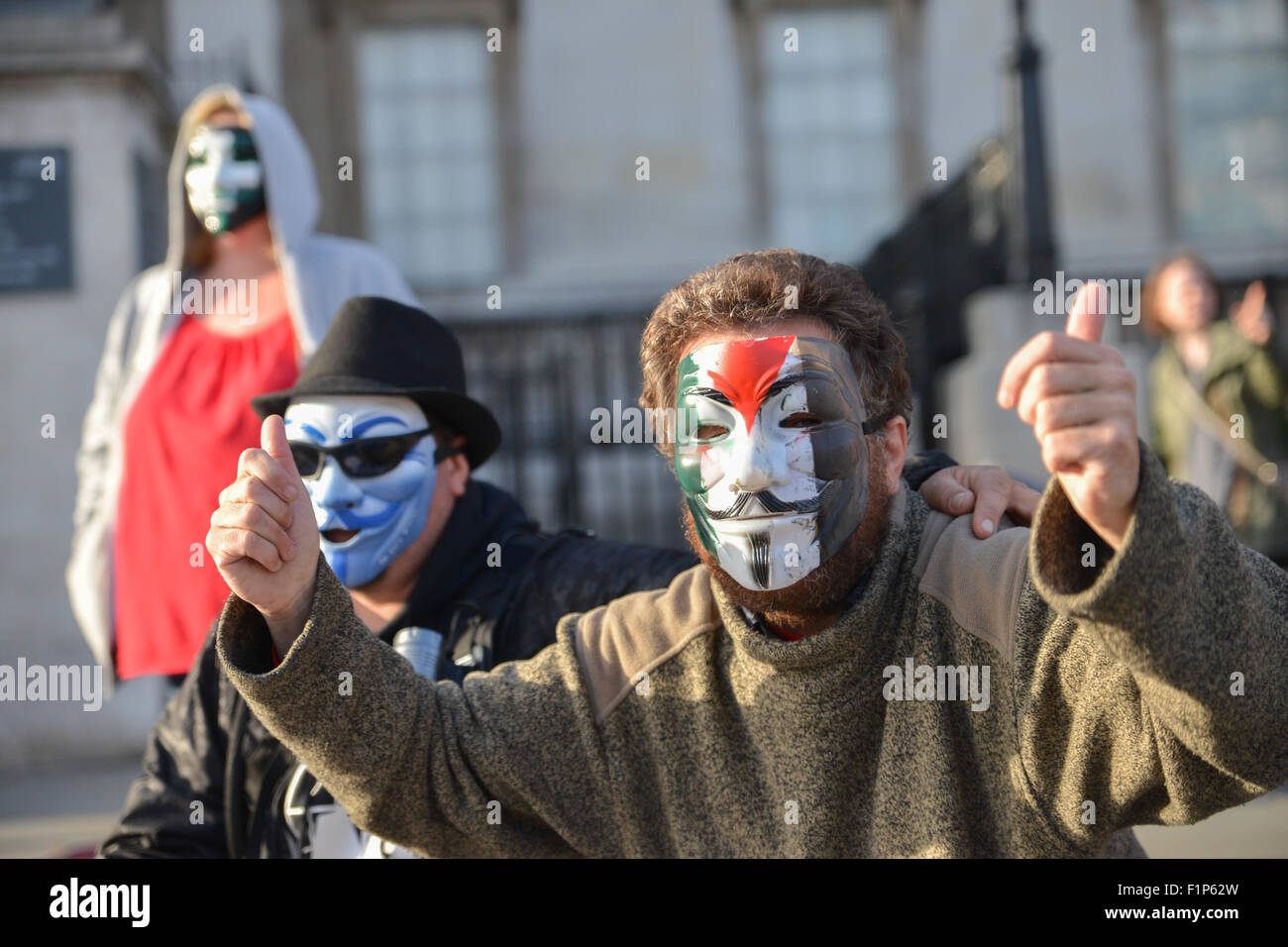 Tents for the homeless demonstration Trafalgar Square London 2015 Stock ...