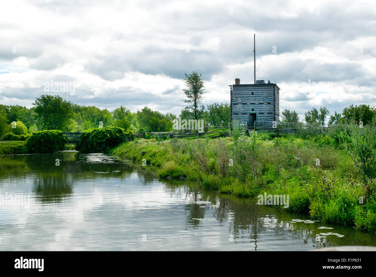 A view of the Telegraph Signal Tower at Upper Canada Village Stock ...
