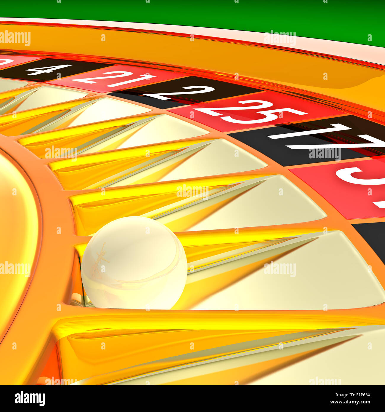 Detail of the golden roulette Stock Photo - Alamy