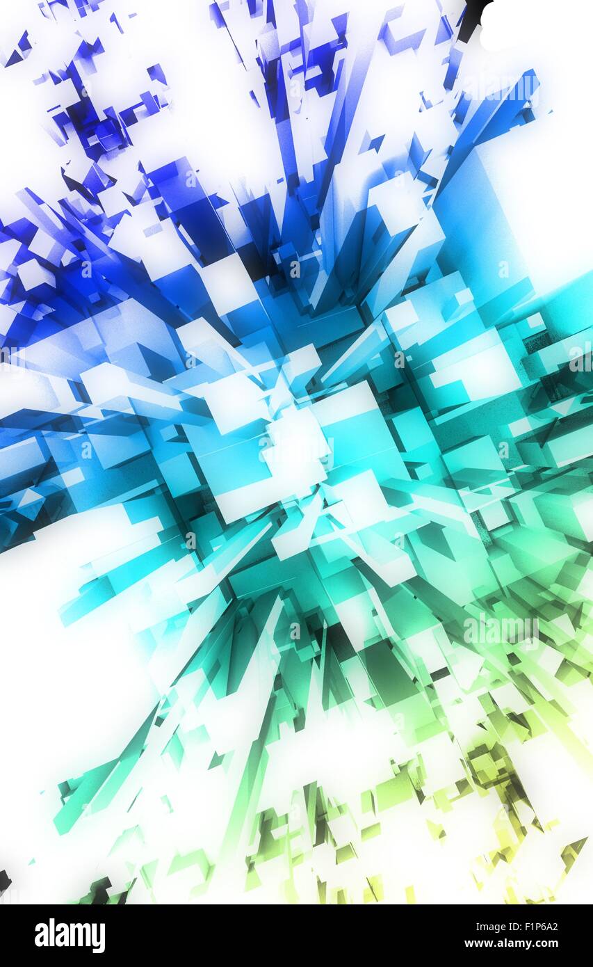 Abstract Colorful Blocks - Light Version. Vertical Illustration. 3D ...