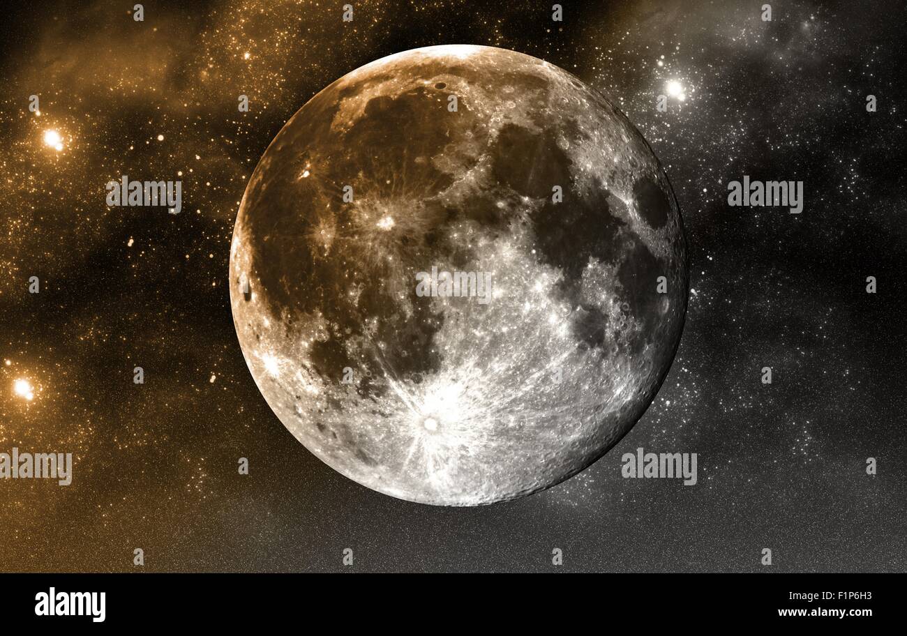 The Moon - Science-Space Theme Background Stock Photo - Alamy