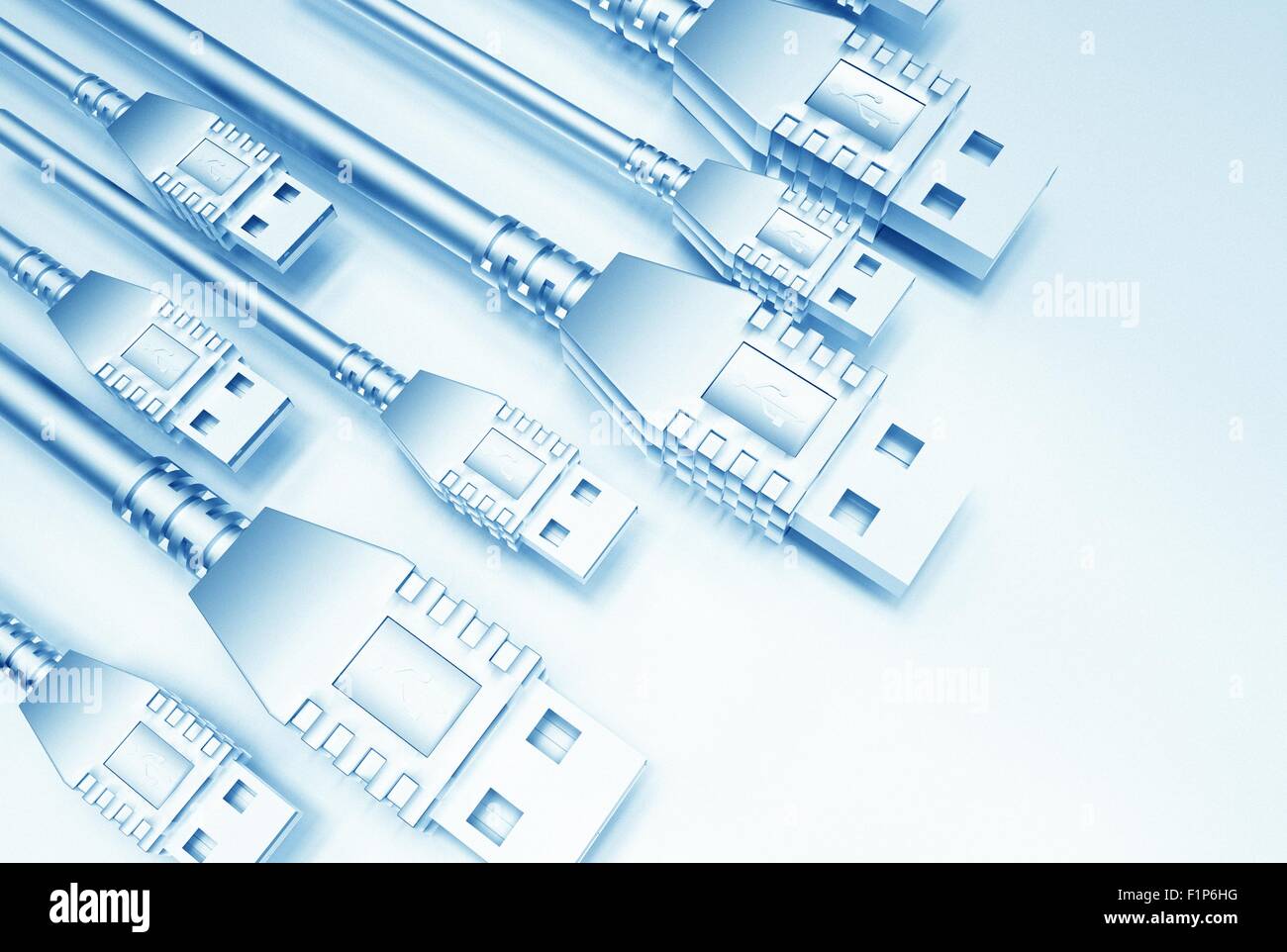 USB Light Blue Background Illustration. Technology Background Stock ...